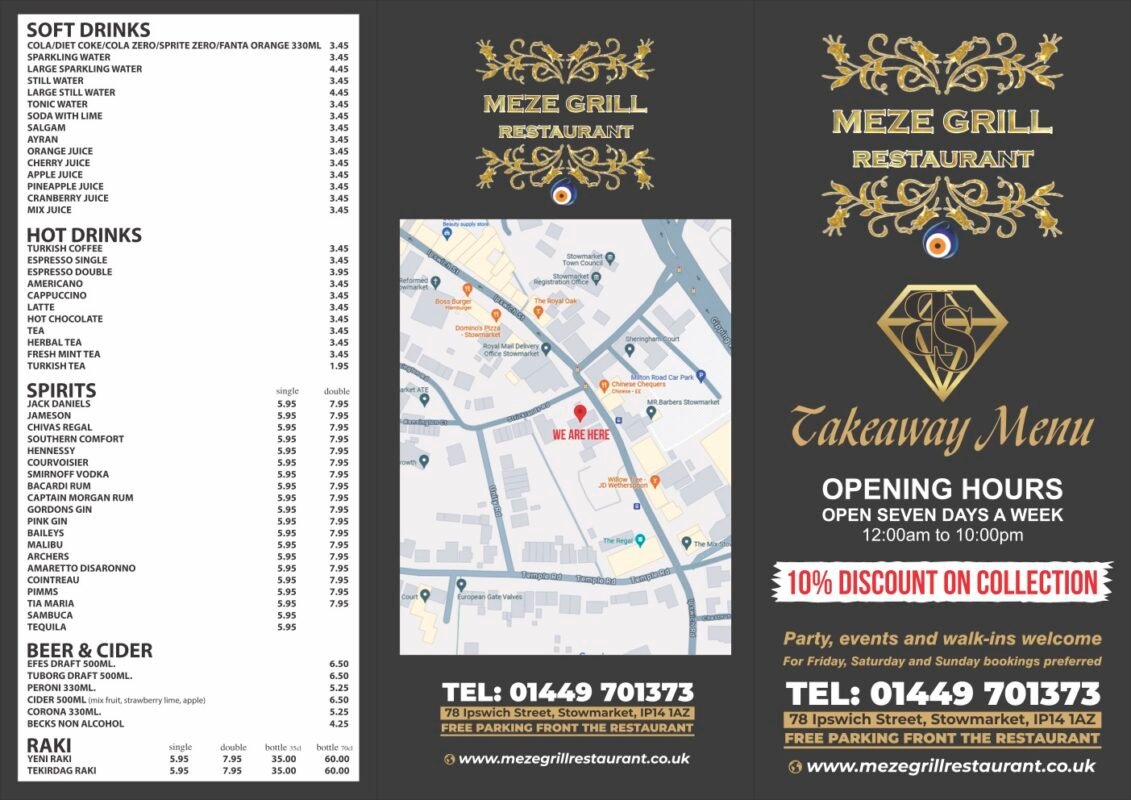 Takeaway Menu – Meze Grill Turkish Restaurant