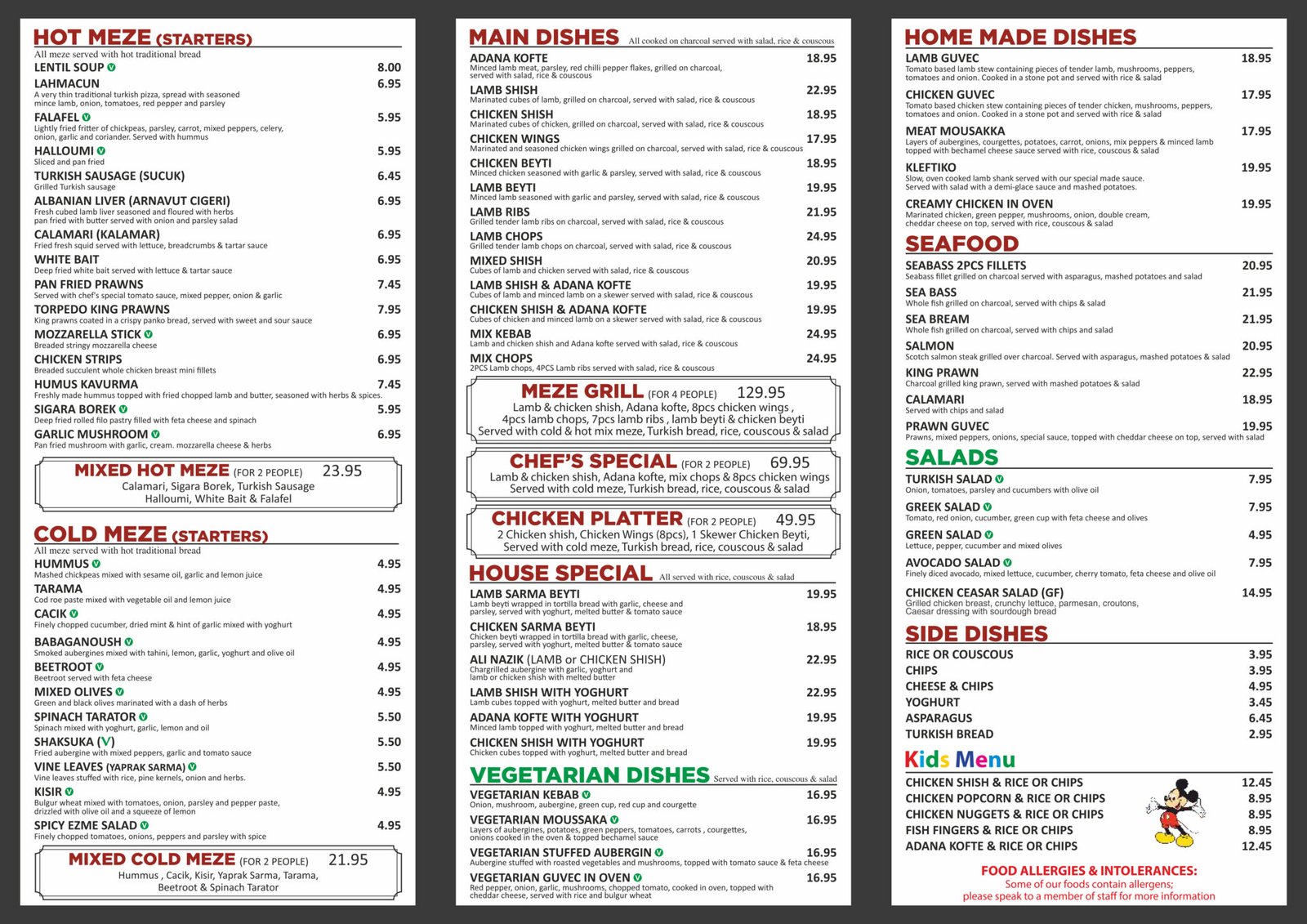 Takeaway Menu – Meze Grill Turkish Restaurant